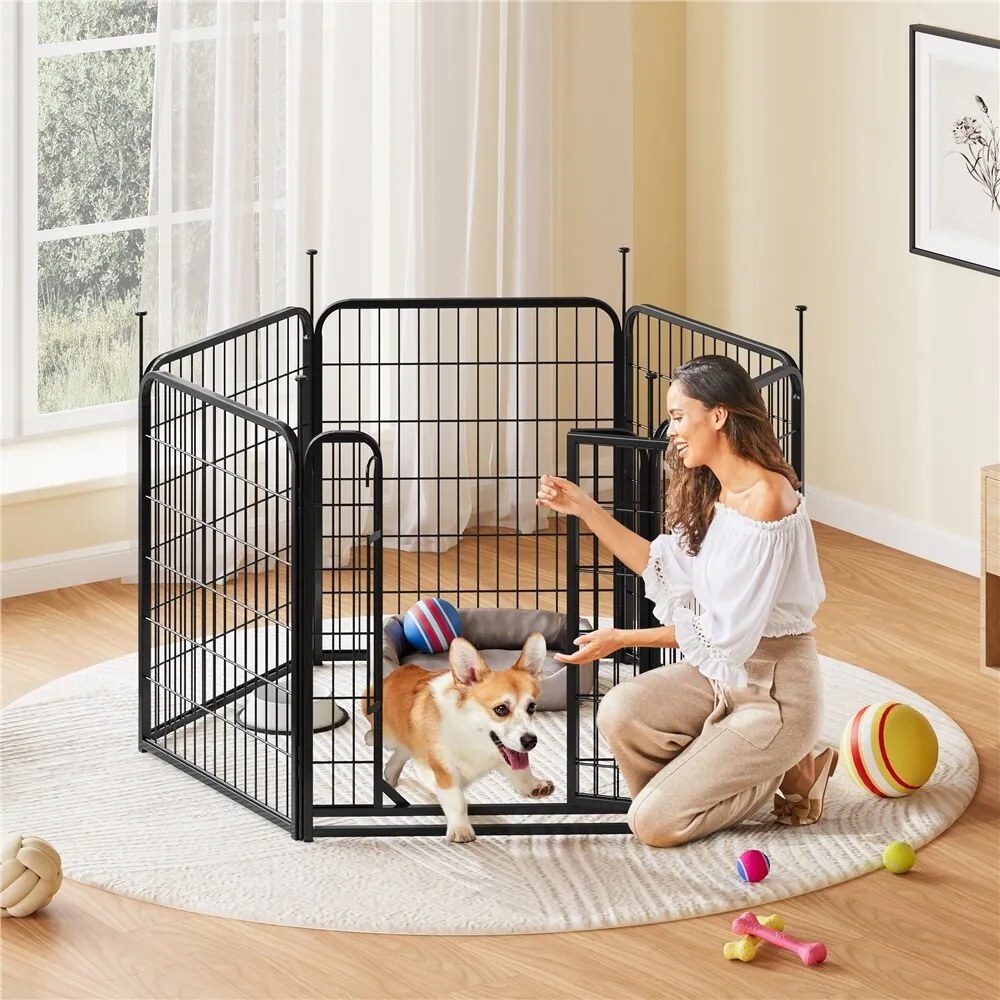 Ohrádka pro psy Yaheetech – 6dílů - 65 × 80 cm (267285231868)