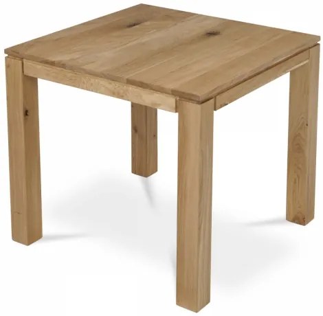 Jídelní stůl 80x80 x75 masiv dub, povrchová úprava olejem DS-F080 DUB