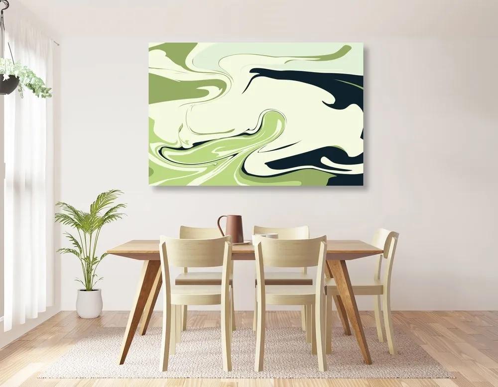 Obraz abstraktní zelený vzor - 120x80 cm