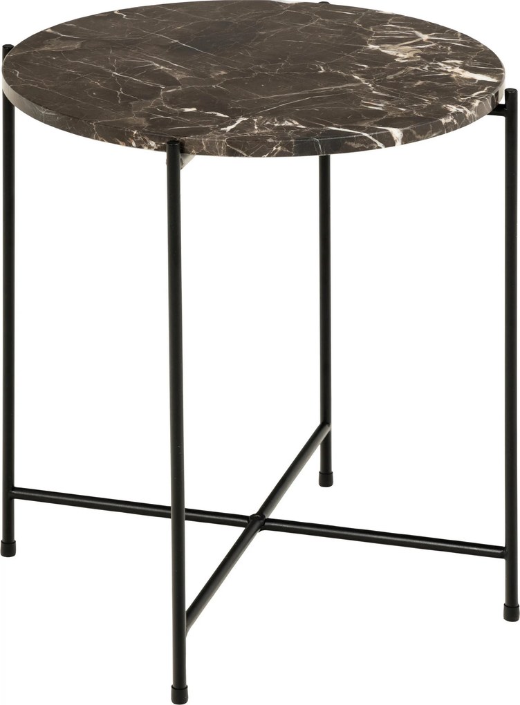 XXXLutz ODKLÁDACÍ STOLEK, hnědá, tmavě hnědá, kámen, 42/42/45 cm - Online Only konferenční stolky - 001749084606