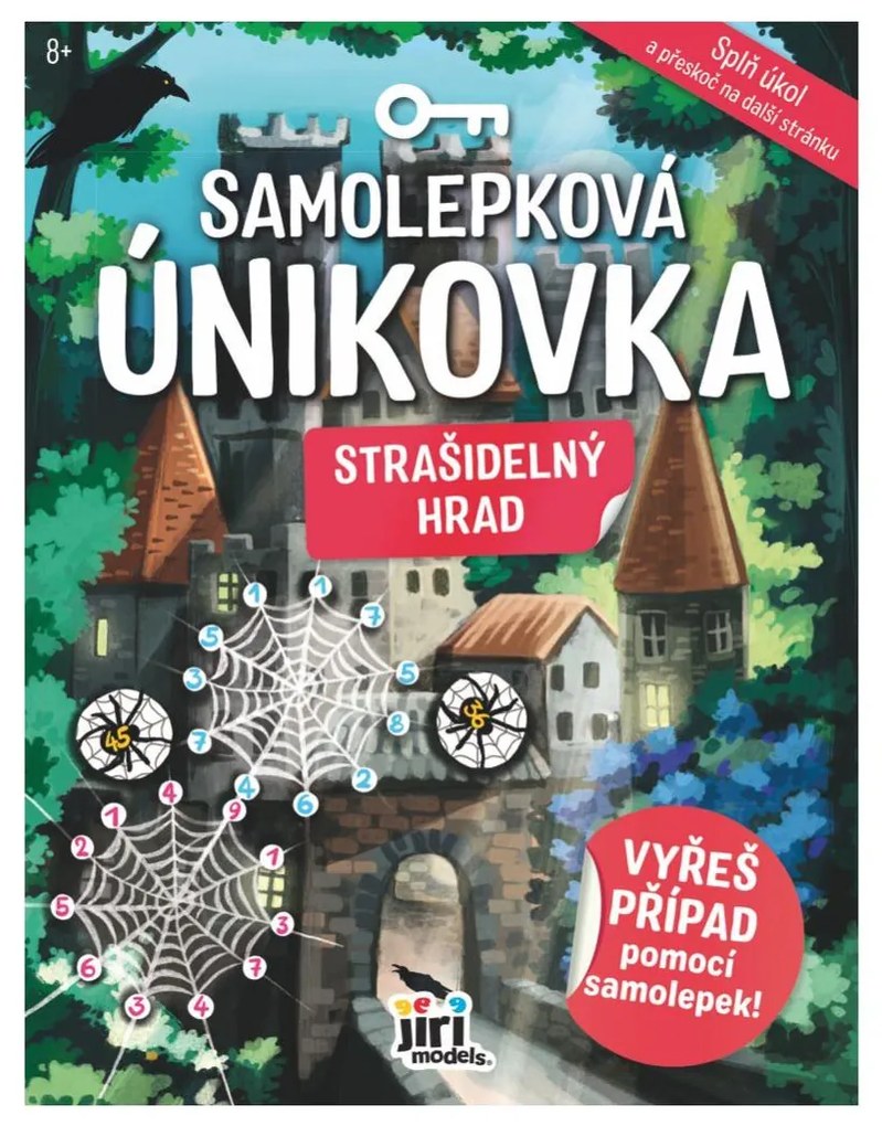 Samolepková únikovka Strašidelný hrad 20x26cm CZ verze