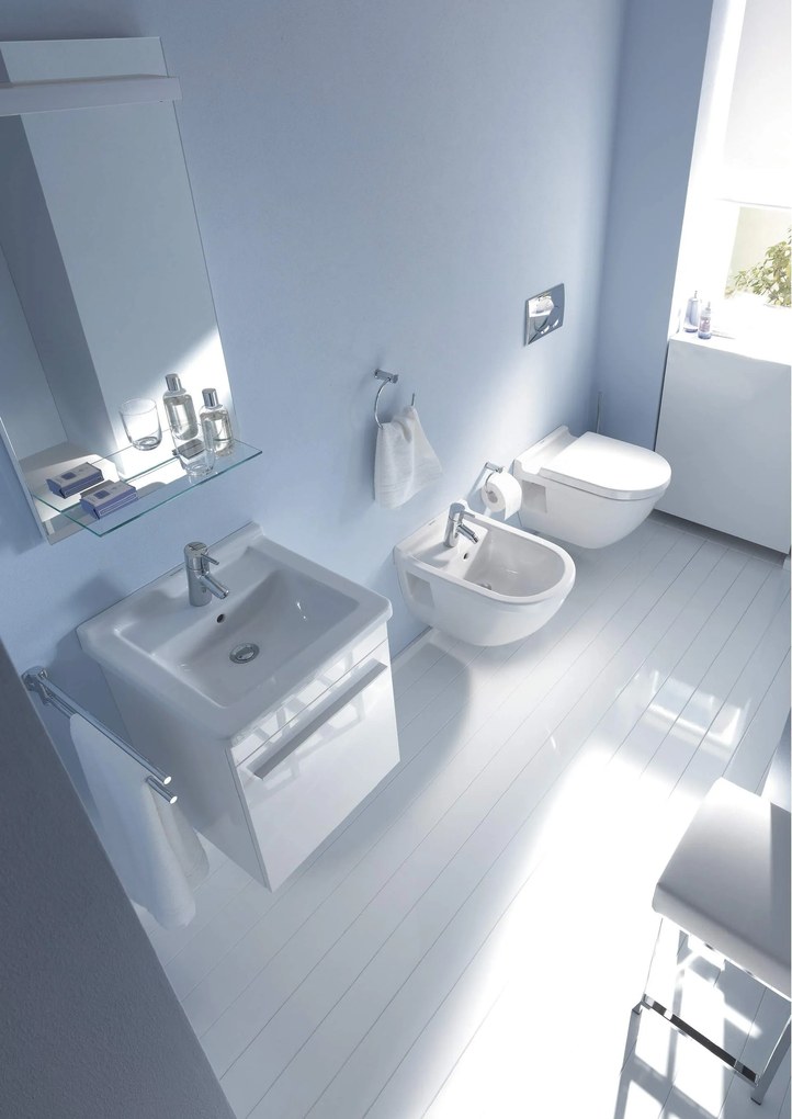 Duravit Starck 3 - závěsný bidet 36x54 cm + Wondergliss 22301500001