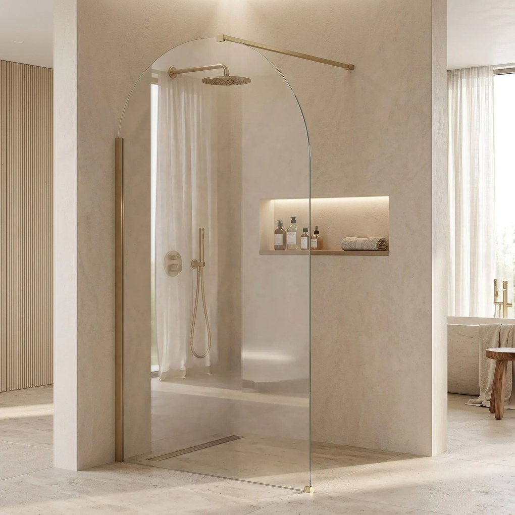 Rea, Sprchová zástěna Rea Heaven Brush Gold 110, REA-K6683