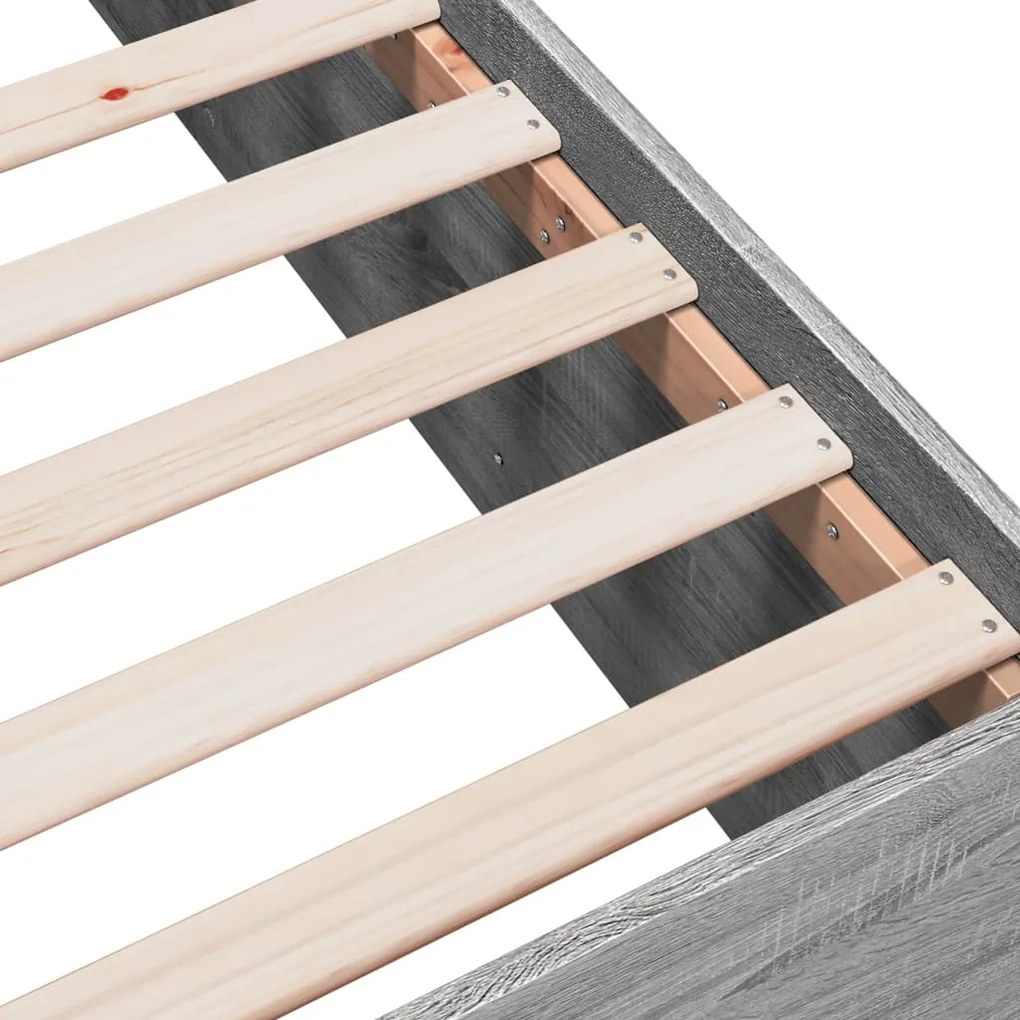 Rám postele šedý sonoma 75 x 190 cm kompozitní dřevo 3280984