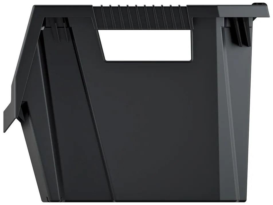 Prosperplast Dílenský úložný box se zkosenou hranou HEAVY DUTY, černý 40x38x28 L