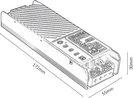 Rabalux 70206 - Zapuštěný nap. zdroj pro svítidla v liš. sys. LiTrack 100W/24V