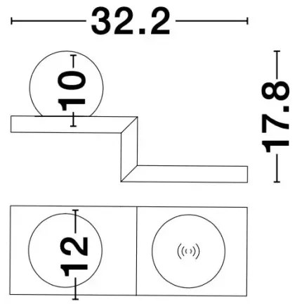 Designové nástěnné svítidlo Room