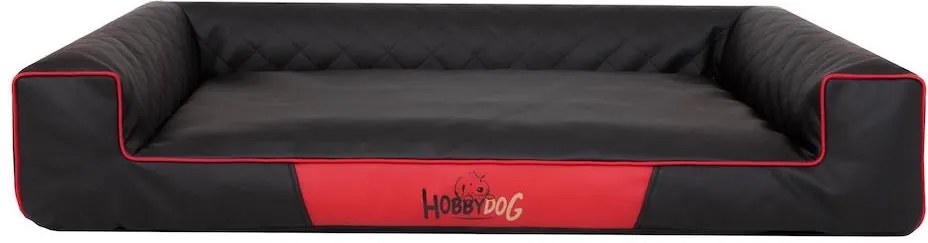 HobbyDog Pelíšek pro psa LUX Victoria - černý eko kůže VELIKOST: XXL - 118 x 78 cm