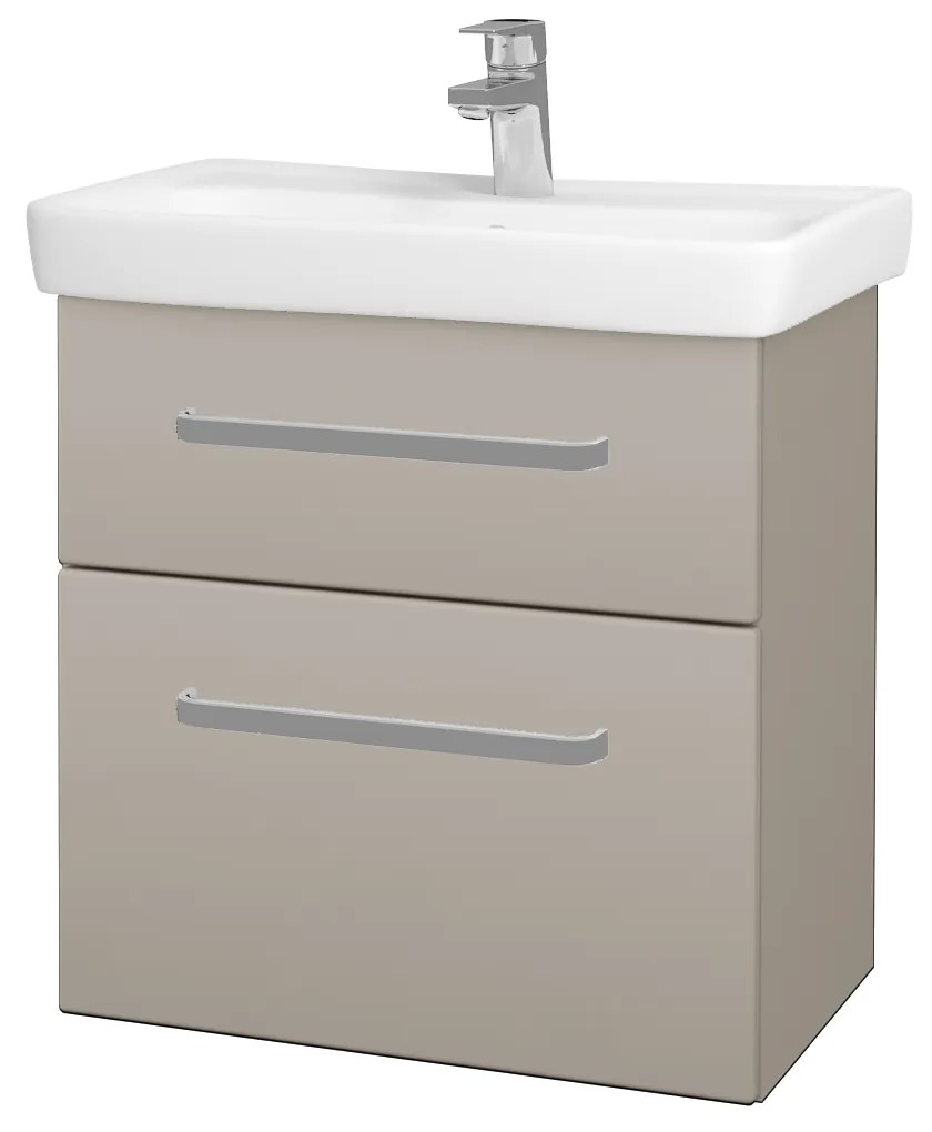 Dřevojas Koupelnová skříň GO SZZ2 60 Varianta: N01 Bílá lesk / Úchytka T01 / D05 Oregon