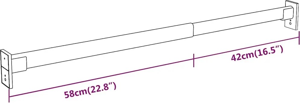 Teleskopické šatní tyče 4 ks stříbrné 58–100 cm 3102979