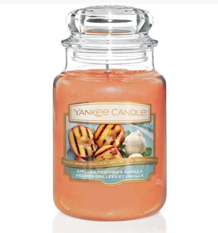 Yankee Candle - vonná svíčka Grilled Peaches & Vanilla 623g