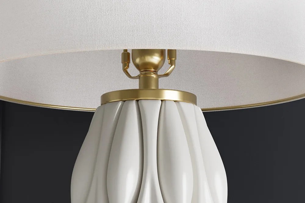Designová stolní lampa Amira 70 cm bílá
