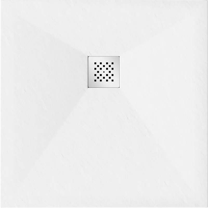Mexen Stone+ kompozitní čtvercová sprchová vana 90 x 90 cm, Bílá - 44109090