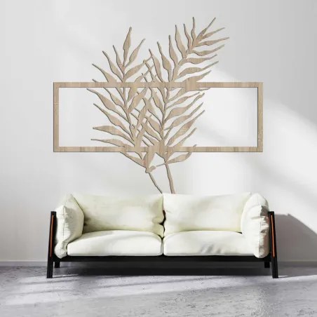 Dřevěná dekorace Tropické listy - Moderní botanický design | SENTOP HDF0303