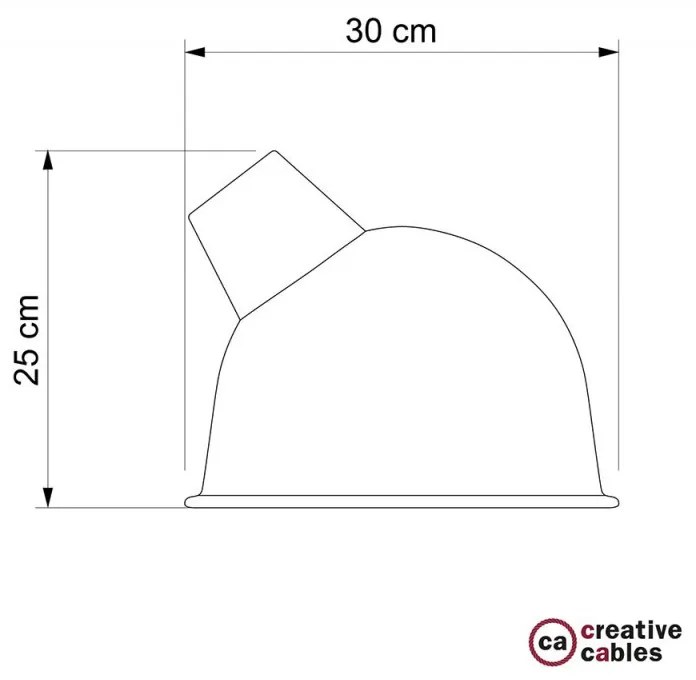 creative cables Lesklé kovové stínidlo Broadway pro objímku E27 Barva komponentu: Bílá