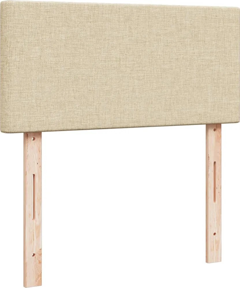 Box spring postel s matrací krémová 80 x 200 cm textil 3286893