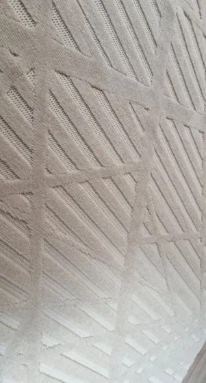 HU Moderní béžový koberec TWIST BEIGE 20294A Rozměr: 60x100 cm