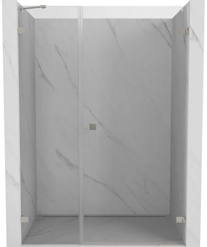 Mexen Lunar-B sprchové dveře otočné pravé 125 cm, transparentní, kartáčovaný nikl - 832S-125-050-97-00-P