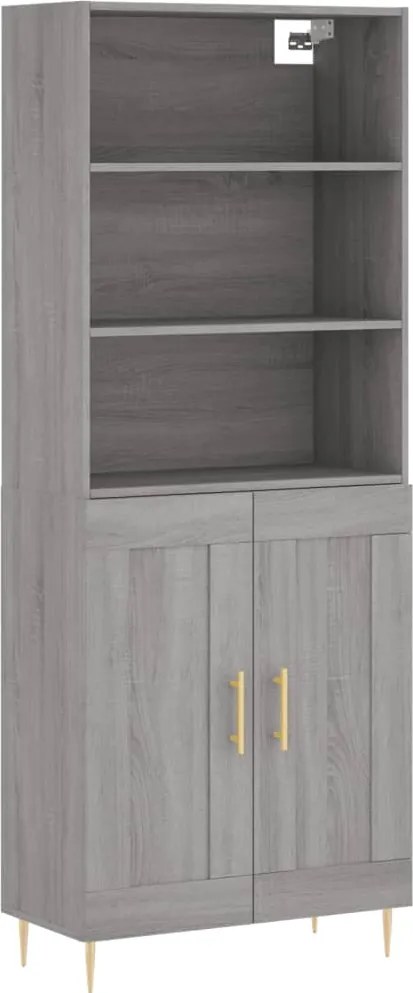 Skříň highboard šedá sonoma 69,5 x 34 x 180 cm kompozitní dřevo 3189947