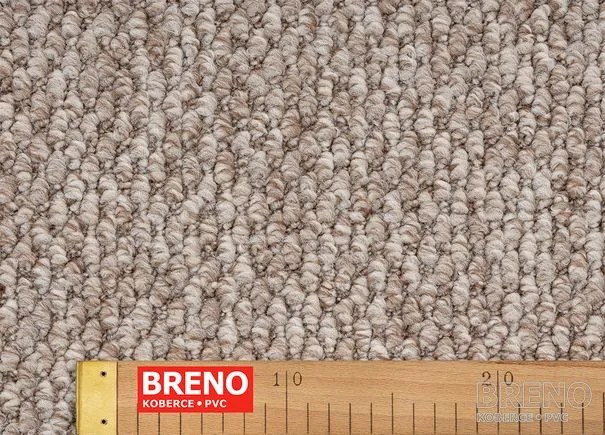 Breno Metrážový koberec NEW TOPAZ 68 béžový, šíře 400 cm, Béžová