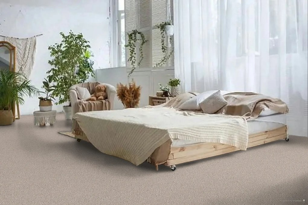 Koberec metráž Sparkle 433, na mieru, šíře 4m,5m, béžová, ab (mriežka), chodba / predsieň, Lano