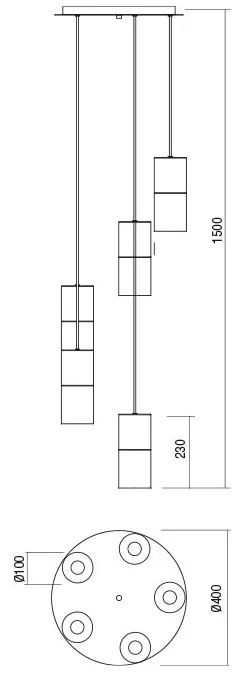 Redo Závěsné svítidlo IWI ø 40 cm Barva: Černá