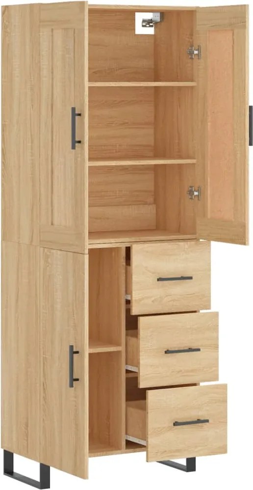 Skříň highboard dub sonoma 69,5 x 34 x 180 cm kompozitní dřevo 3199836