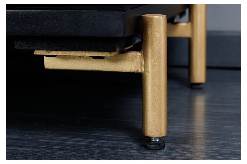 Massive home | Černá designová komoda Black Mandala 160cm