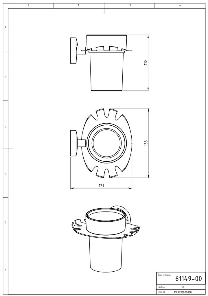 Novaservis - Držák zubních kartáčků a sklenice Metalia 11 chrom, 0149,0