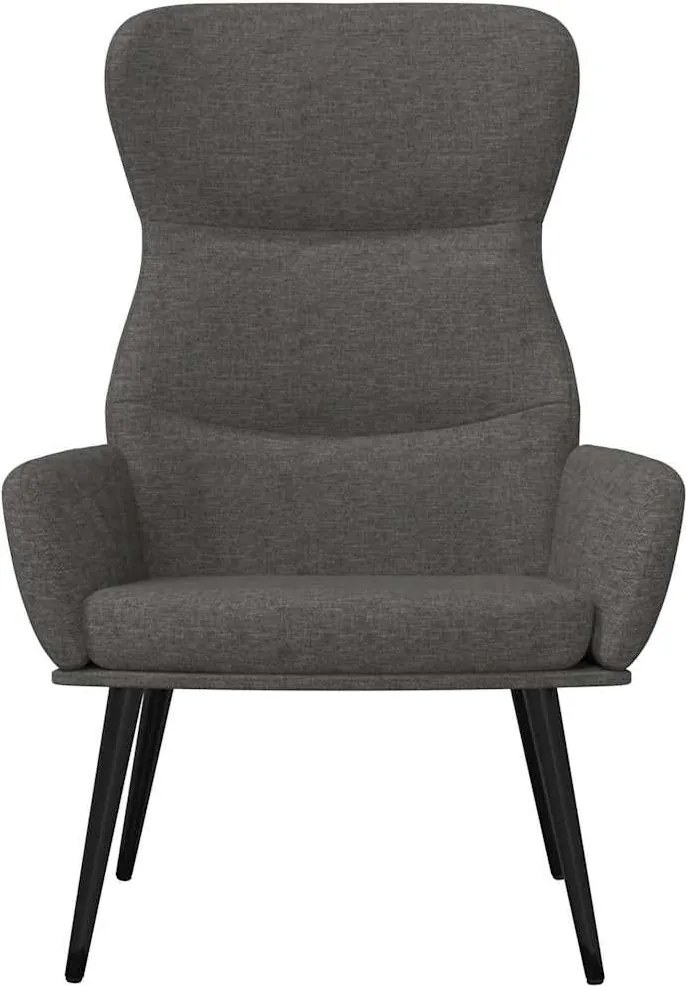 Relaxační křeslo tmavě šedé textil 341072