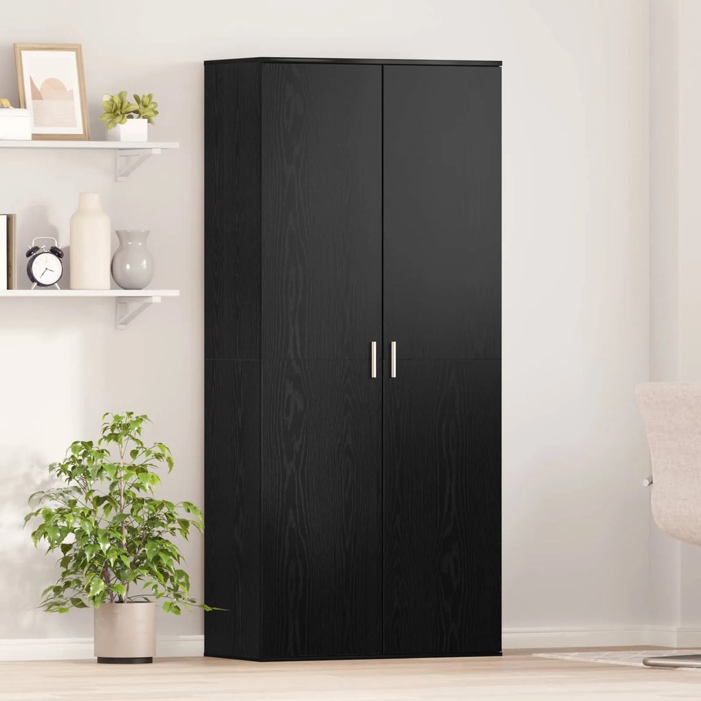 Vysoký bufet 80 x 39 x 178 cm Kompozitní dřevo Černý dub 3365572