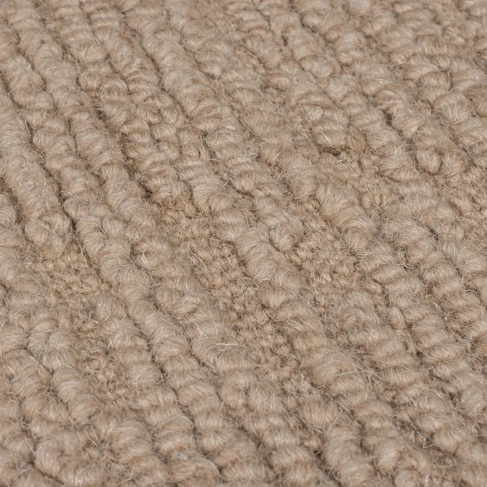 Béžový ručně tkaný vlněný běhoun 80x230 cm Harris Boucle – Flair Rugs