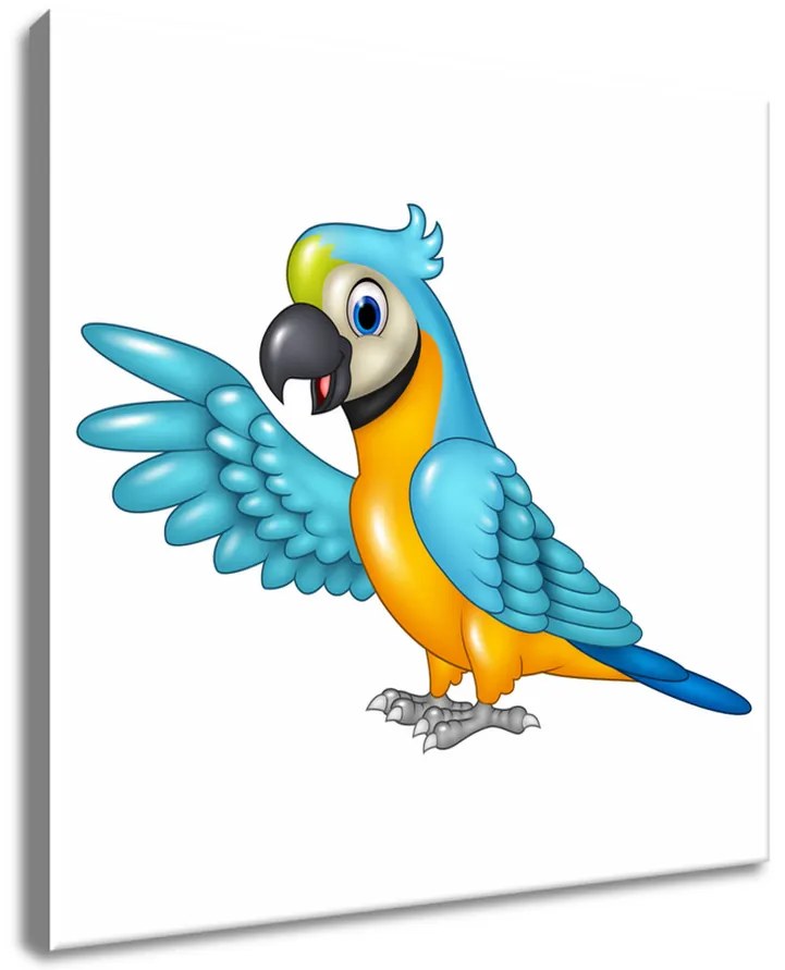 Gario Obraz na plátně Modrý papoušek Rozměry: 30 x 30 cm
