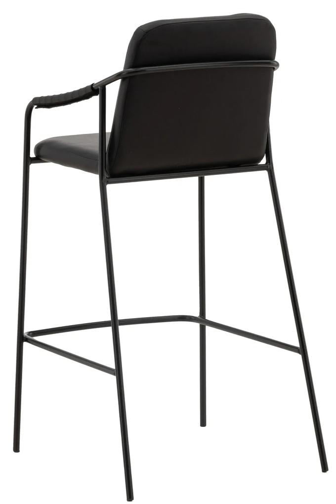 Barová židle Tvist, 2ks, černá, 56x55x107
