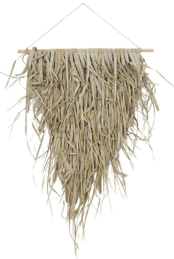 Nástěnná dekorace pletený trojúhelník z palmového listí Katiola - 79*100 cm