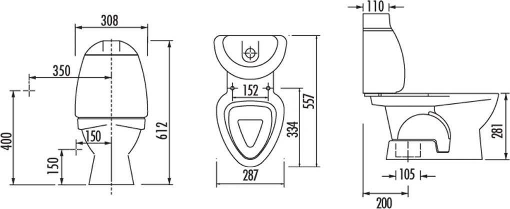 Sapho KID WC kombi dětské, spodní odpad, dekor, bílá CK301.400.0F