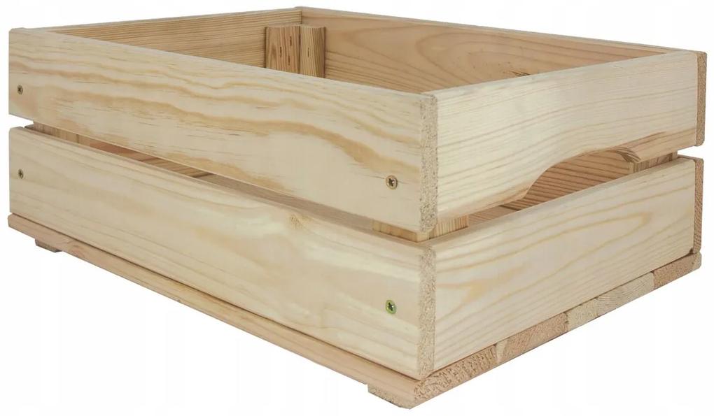 Dřevěná bedýnka SD-2-40X30 barevné varianty Povrchová úprava: Bez povrchové úpravy