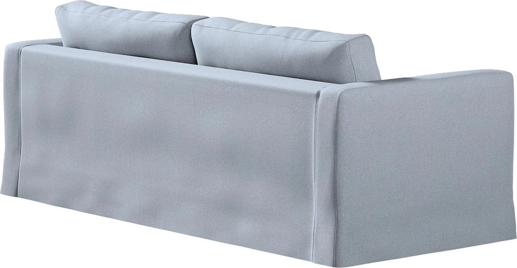 Potah na pohovku IKEA Karlstad 3-místná, nerozkládací, dlouhý barva modrá látka pletený vzor