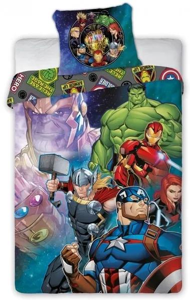 Povlečení bavlna Avengers Thanos 140x200+70x90 cm