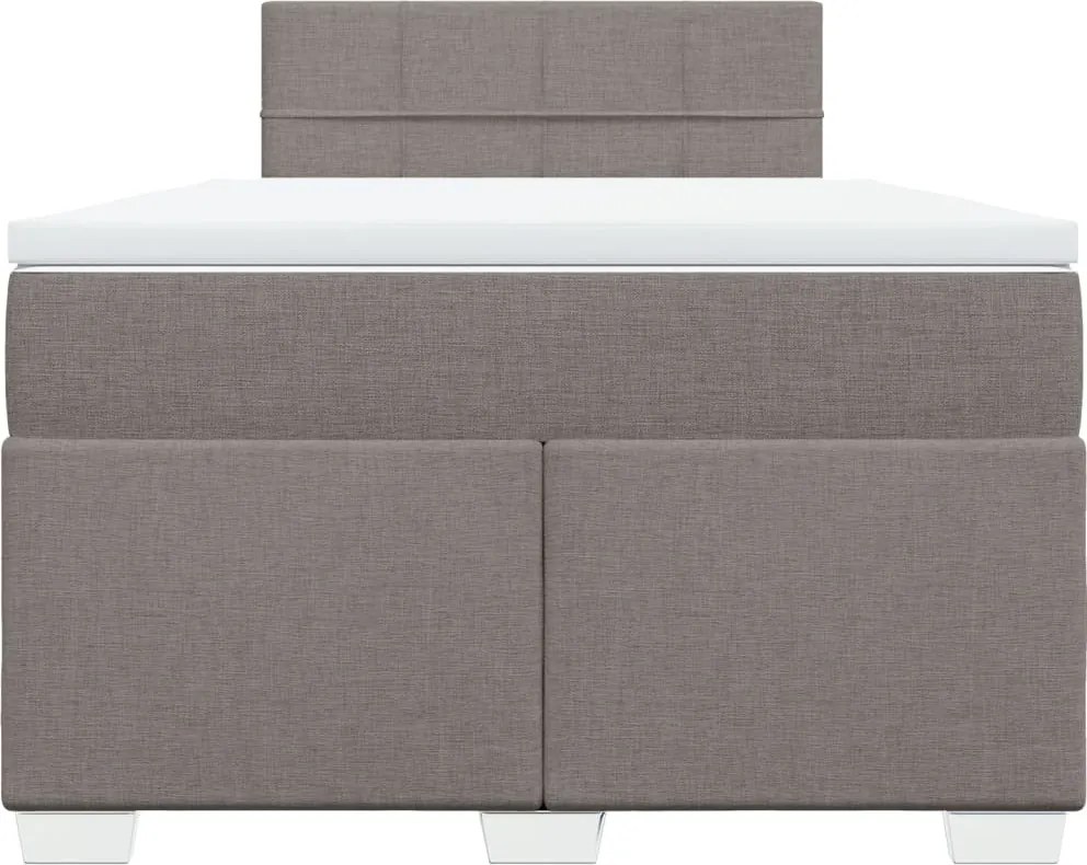 Box spring postel s matrací taupe 120x200 cm textil 3285859
