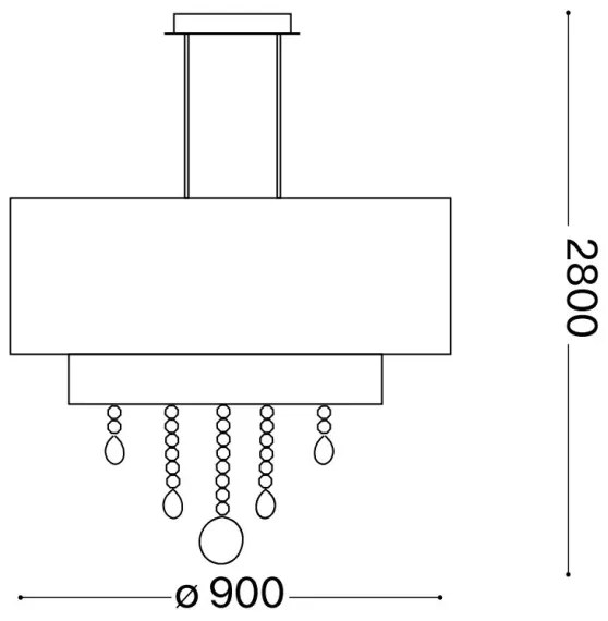 Ideal Lux - Křišťálový lustr na lanku OPERA 10xE27/60W/230V pr. 90 cm bílá