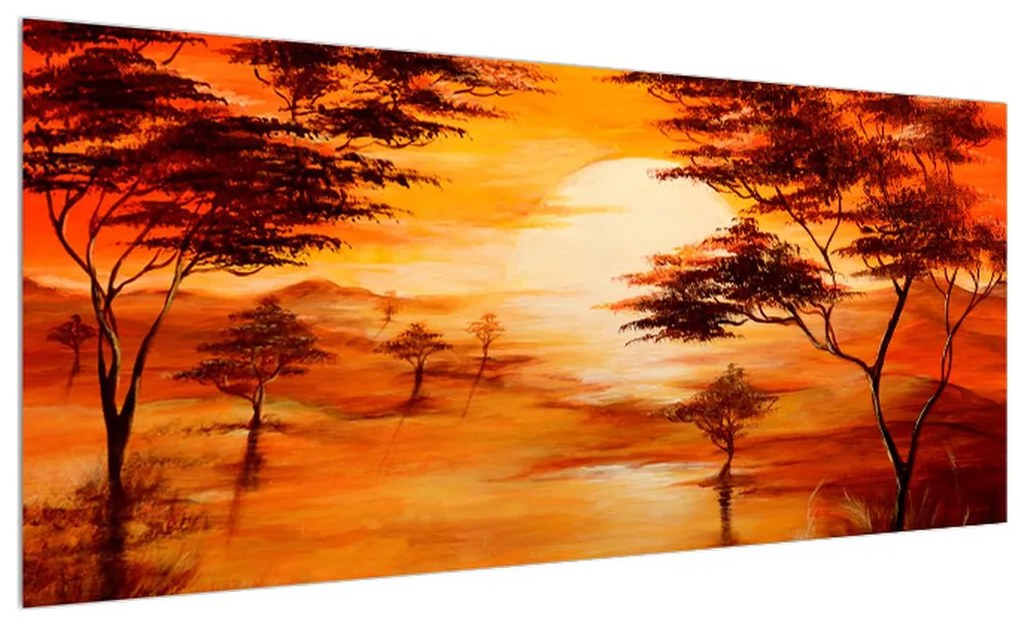 Obraz africké savany (100x40 cm)