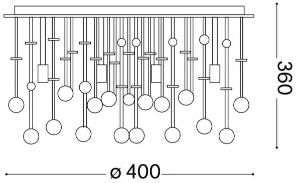 Ideal Lux-LED Křišťálové stropní svítidlo MOONLIGHT 8xG9/3W/230V pr. 40 cm chrom