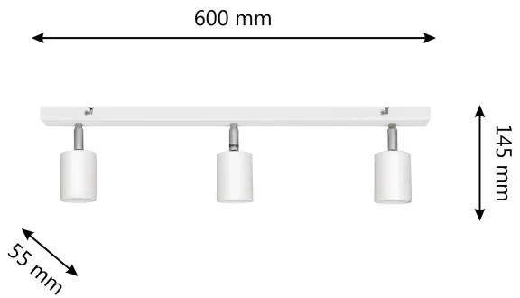 LED Bodové svítidlo TUNE 3xGU10/4,8W/230V bílá