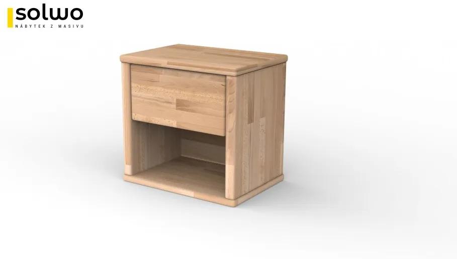Solwo Design Noční stolek UNO Dřevo a odstín oleje: BUK Cink - Olej odstín BO103