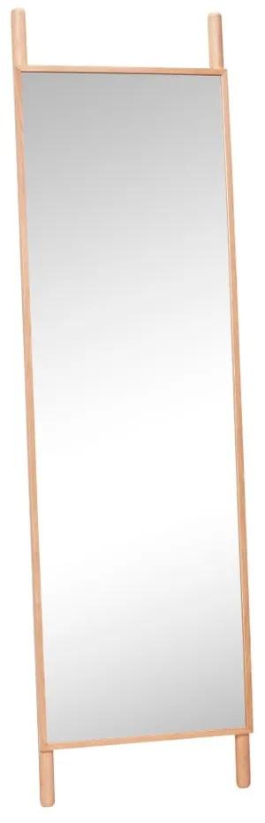 Volně stojící zrcadlo s rámem z dubového dřeva Hübsch Oak Floor Mirror, výška 188 cm