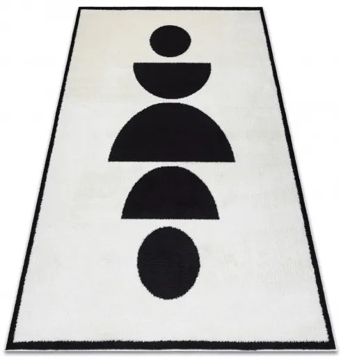 Dywany Łuszczów, Kusový koberec Mode 8598 geometric cream/black, 160x220, černobílá, kancelář