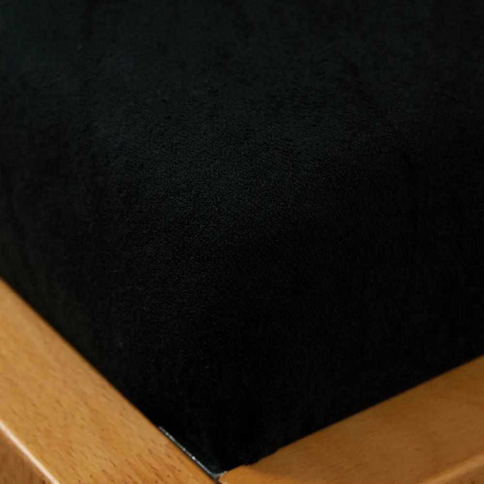 Smolka Froté prostěradlo - Černá Velikost: 180*200 cm