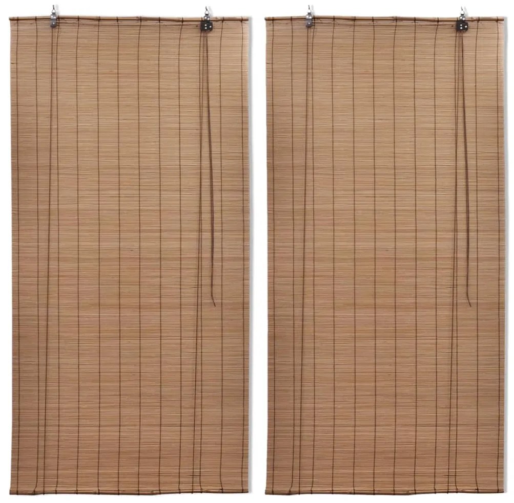 Zatemňovací rolety z bambusu 2 ks 80 x 160 cm hnědé 3057518