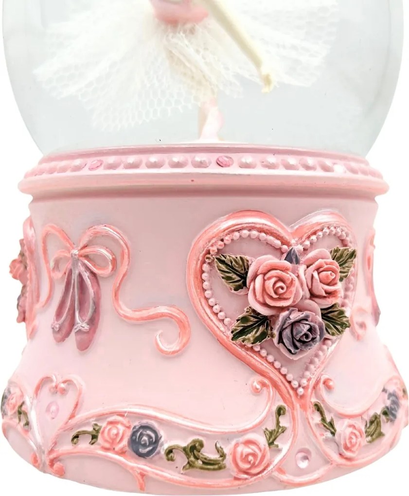 Madrid Magnificence Hudební skříňka Tančící baletka ve skleněné kouli 15 cm – MG-963